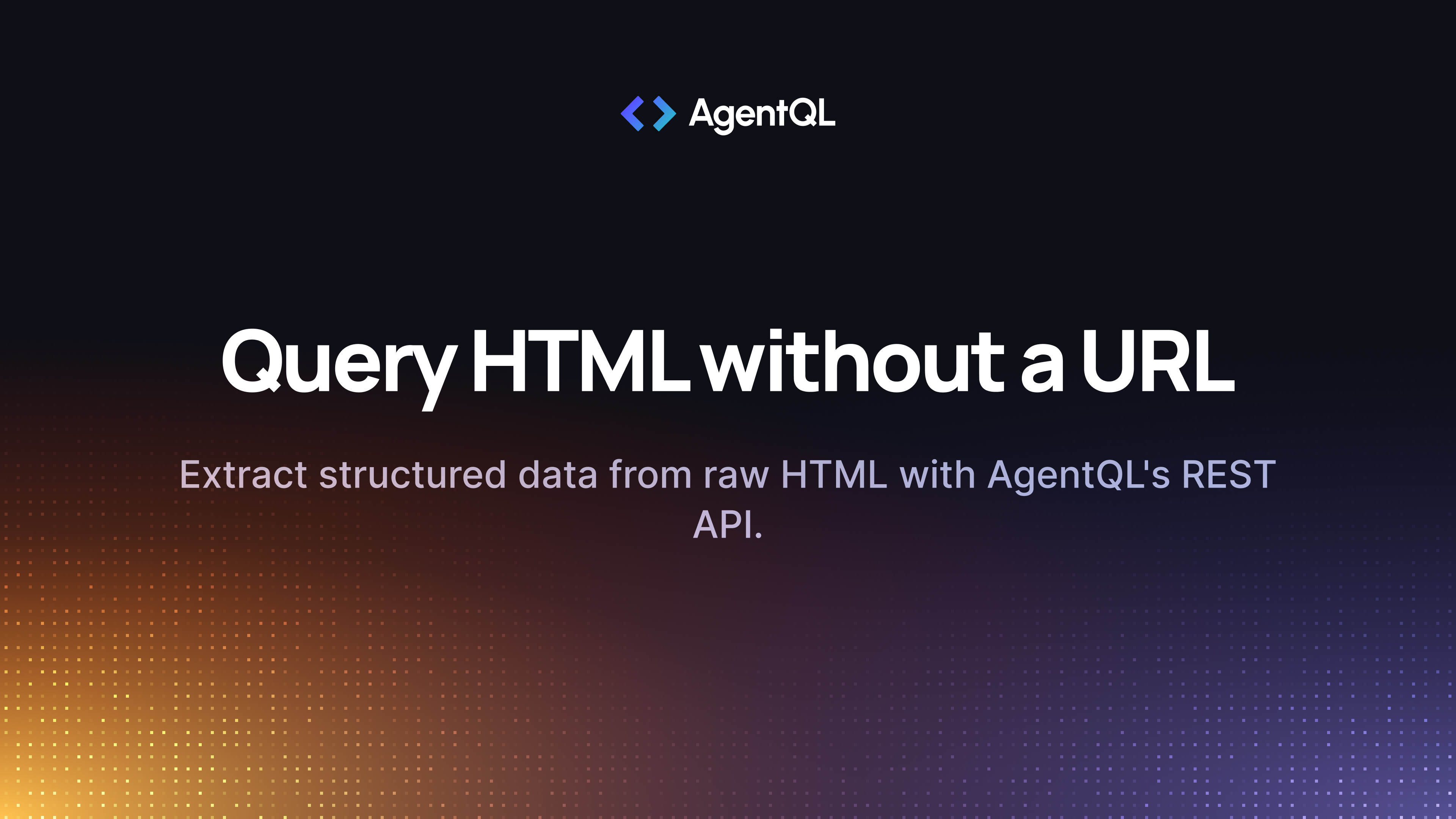 Scrape raw HTML with AgentQL's REST API | AgentQL